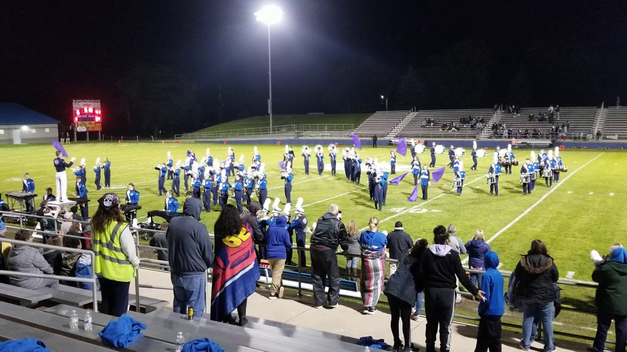 Adrian H.S Marching Band - 2019 - The Incredibles Senior Night - YouTube