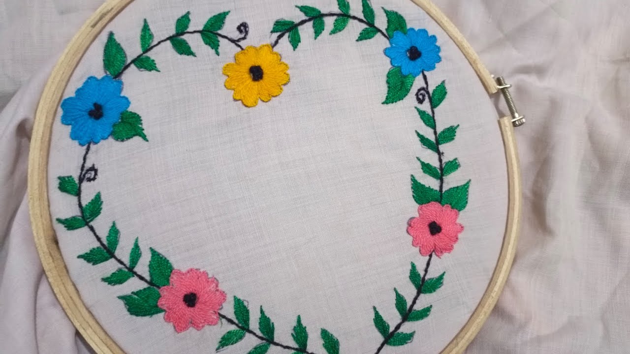 Hand embroidery 🪡 stitch unique cossion design Easy tutorial for ...