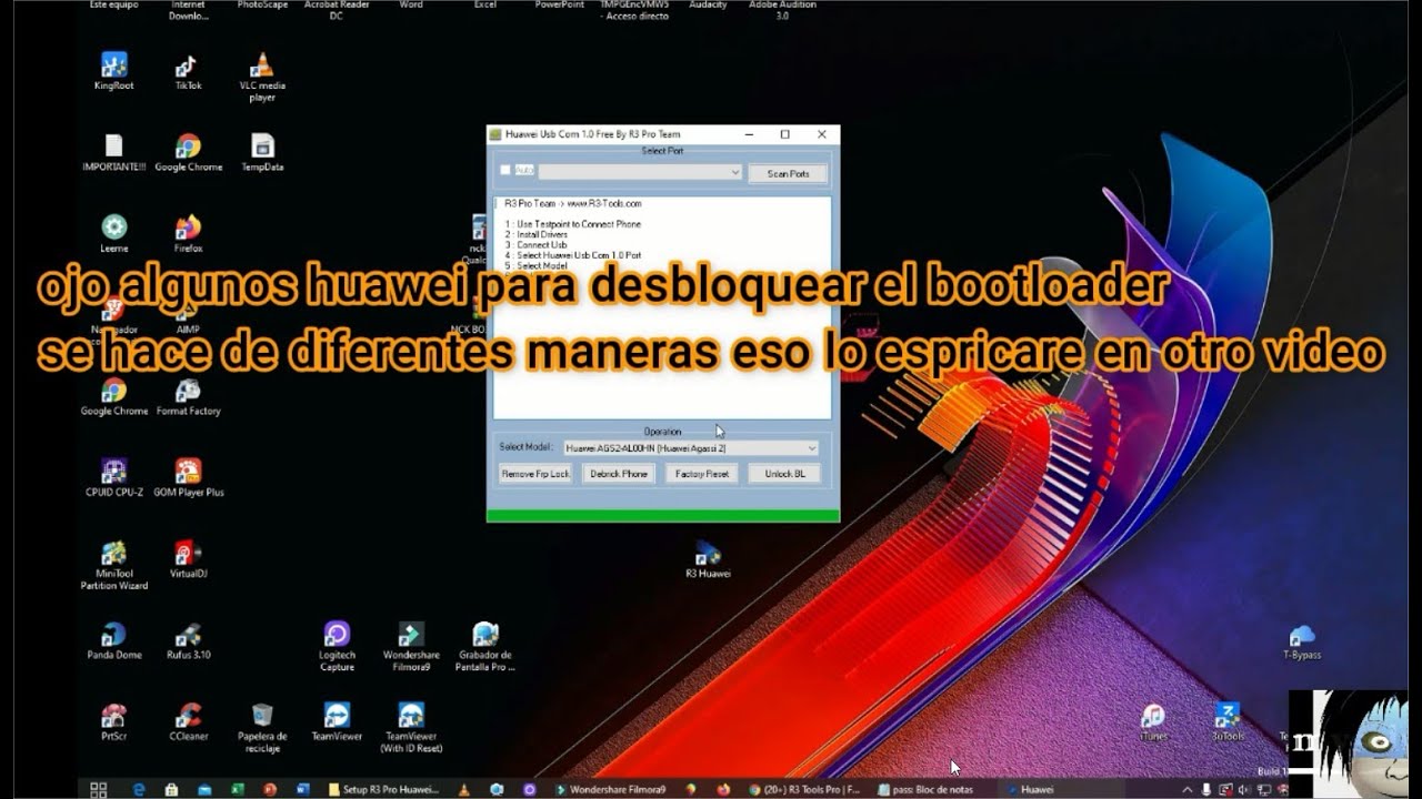 R3 tool huawei quitar cuenta o desbloquear el bootloader - YouTube