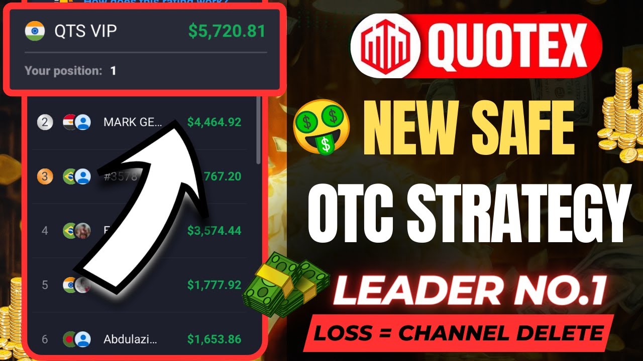 QUOTEX TRADING STRATEGY 🚀🤑 80$ TO $1300 Safe OTC Market Strategy 😱🔥 ...