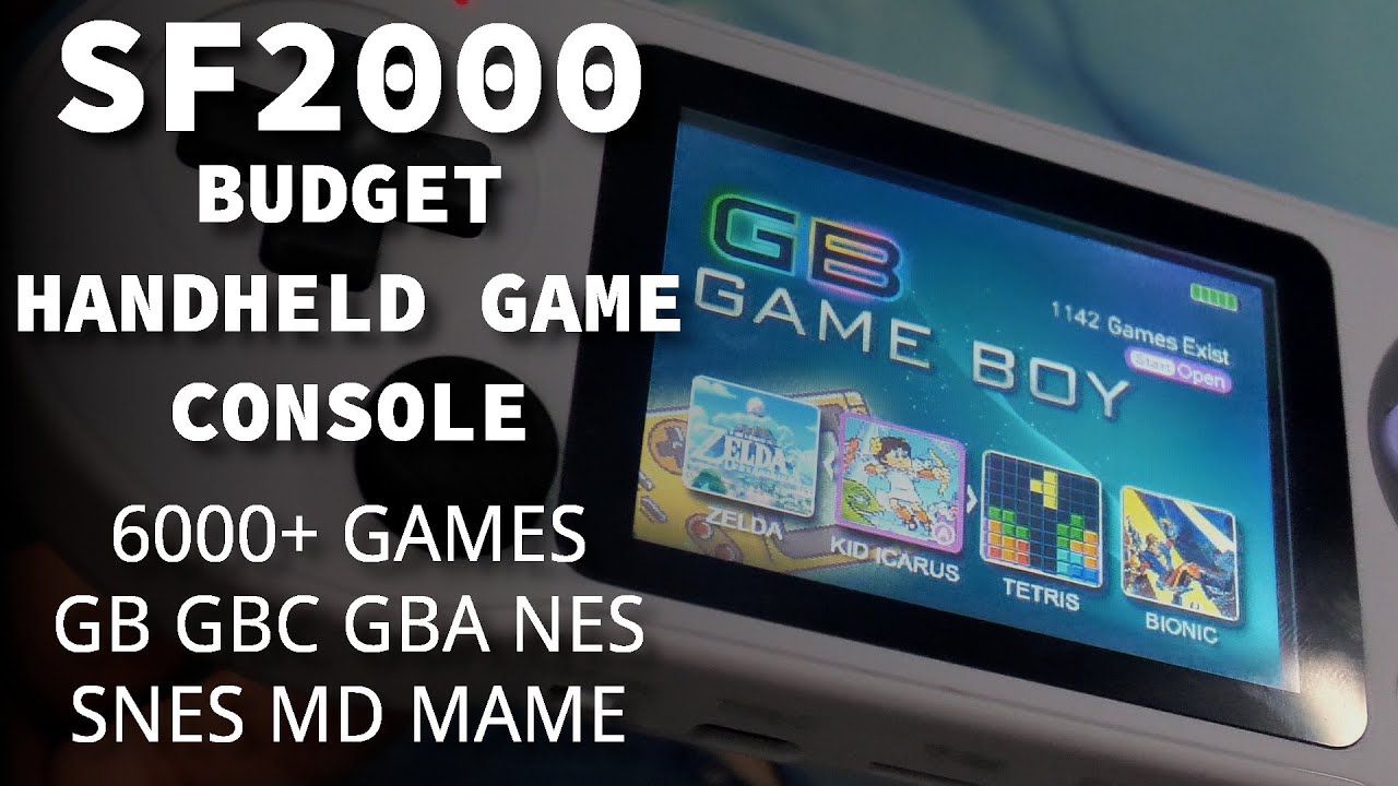 DATA FROG SF2000 Handheld Game Console Review - 6000+ Games GB GBC GBA ...