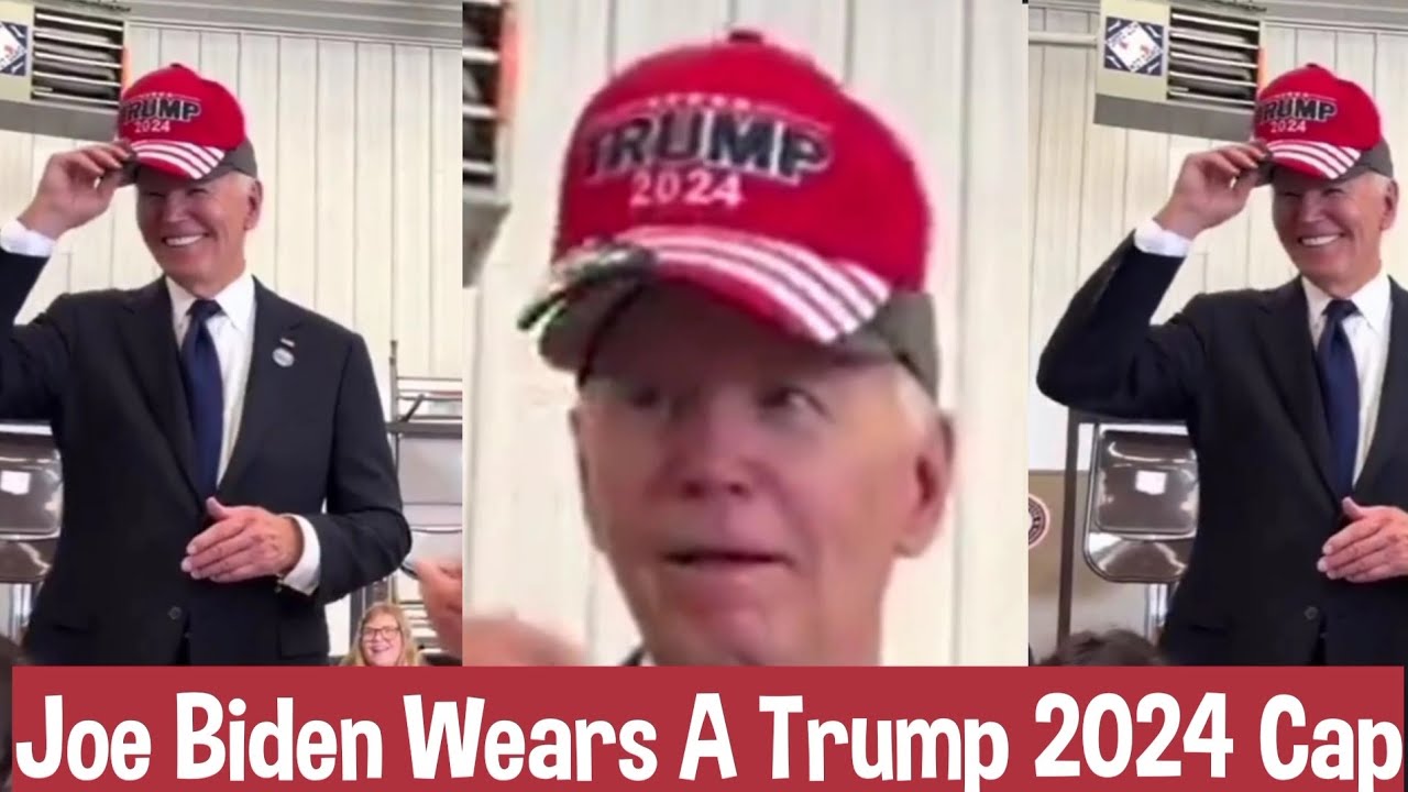 Joe Biden Put On Danald Trump 2024 Cap On His Head - YouTube