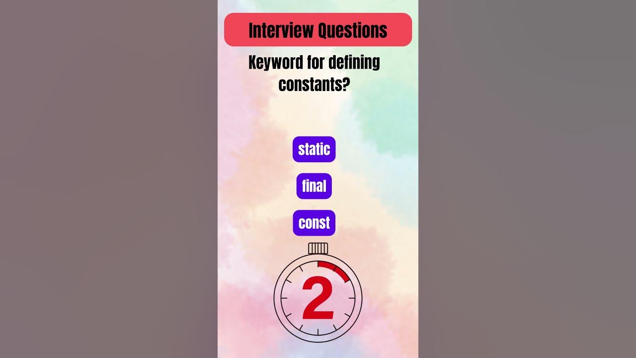 Java Interview Quiz 2 Test Your Knowledge 5 Second Challenge 🚀 Interview