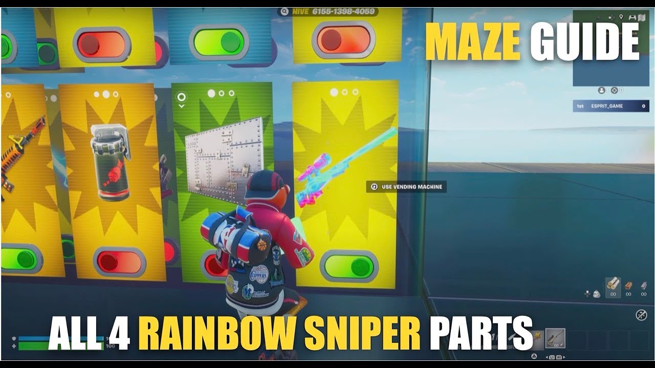 1V1 WITH EVERY GUN HIVE MAP FORTNITE CREATIVE - HOW TO FIND ALL 4 PARTS ...