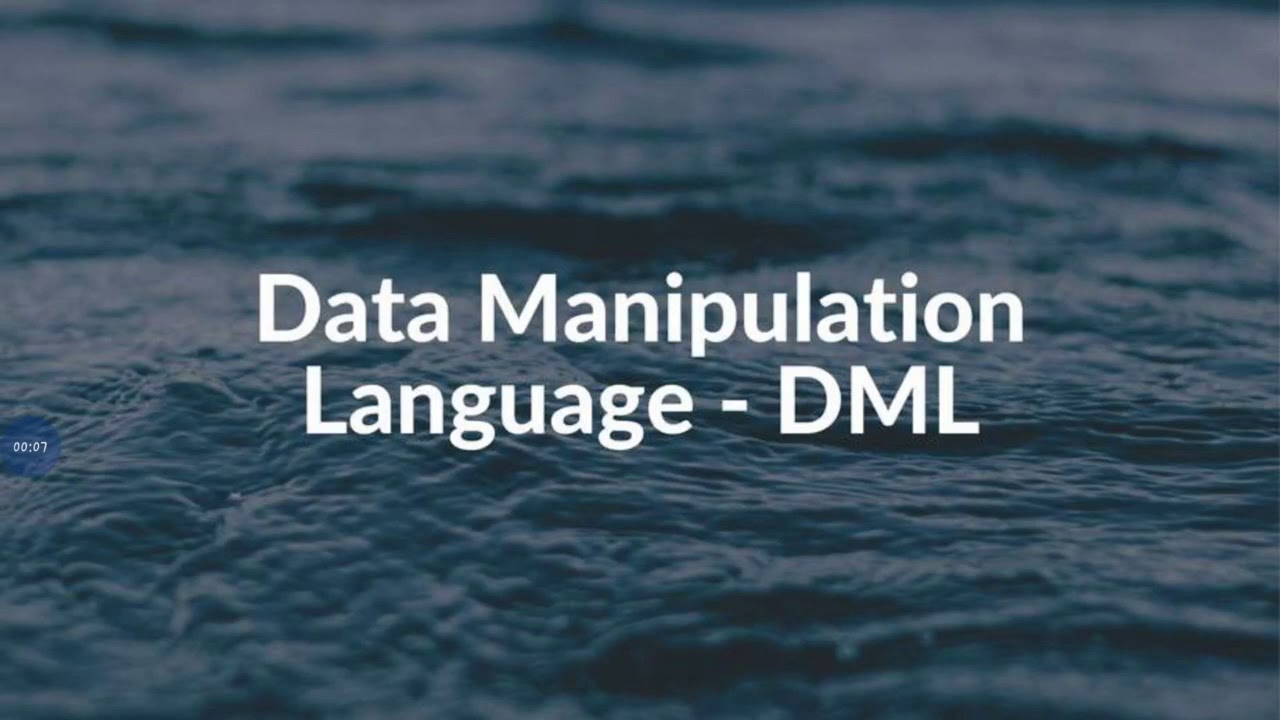 Dml Select Insert Delete Update Sql Youtube