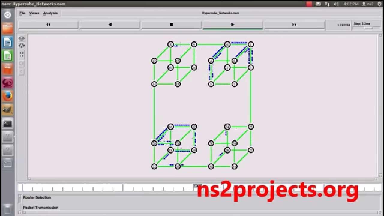 Hypercube Networks using NS2 Simulation | NS2 Projects Coding - YouTube