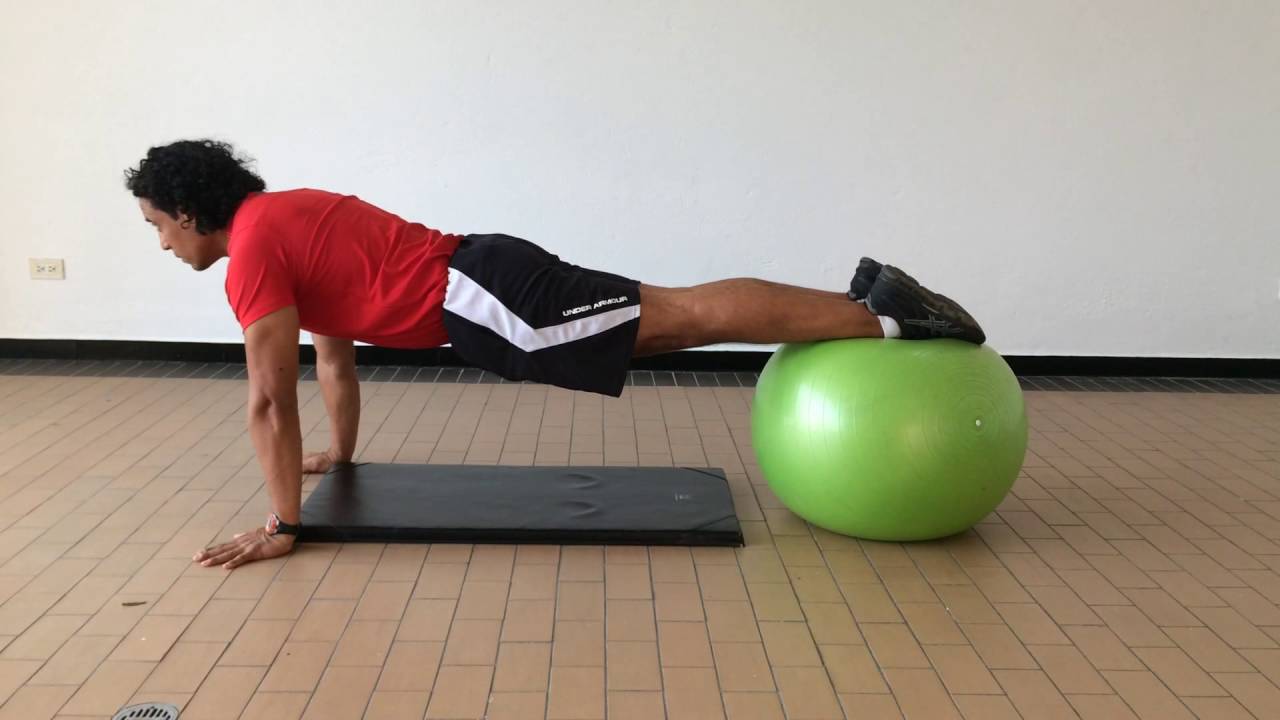 Plancha con balón fit - YouTube