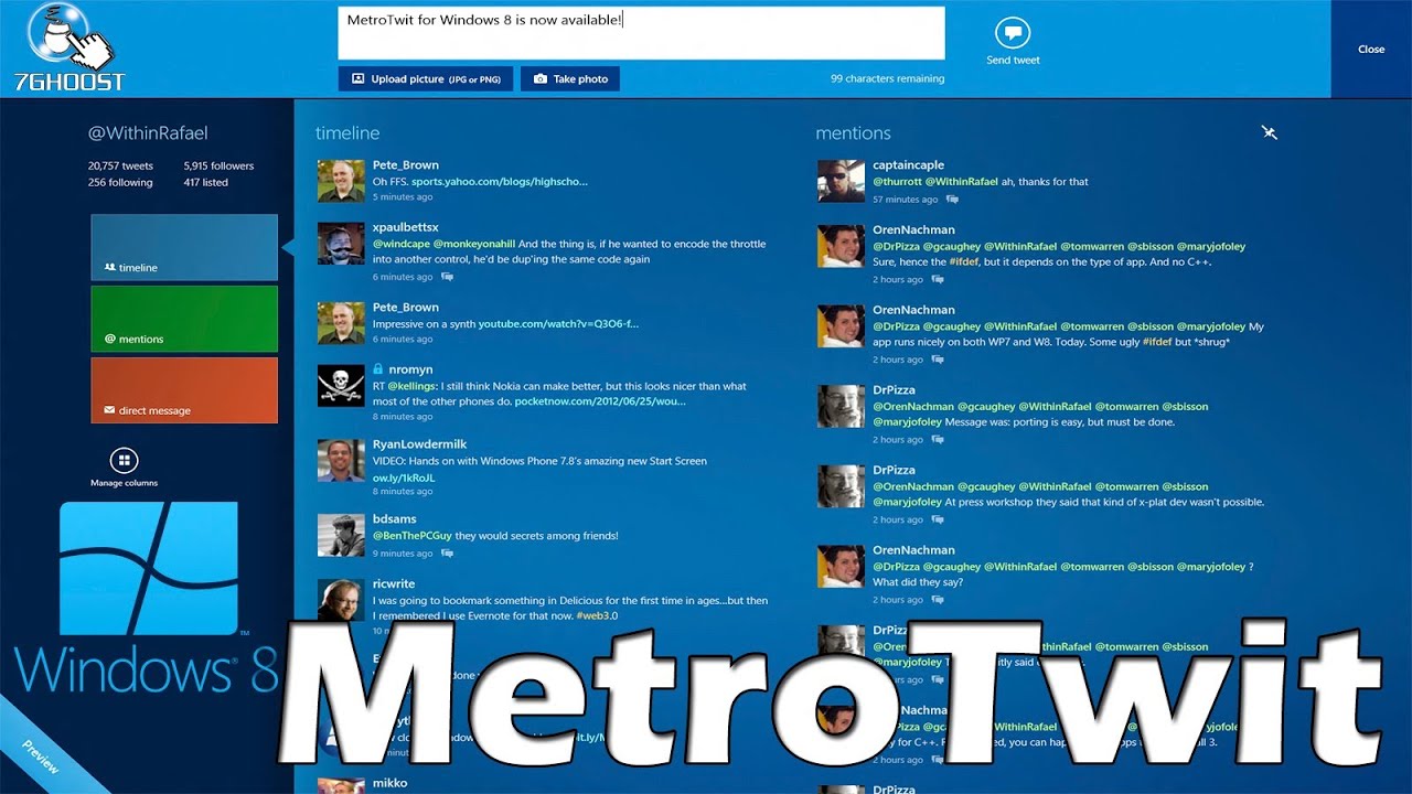 Cliente Twitter para Windows 8 - YouTube