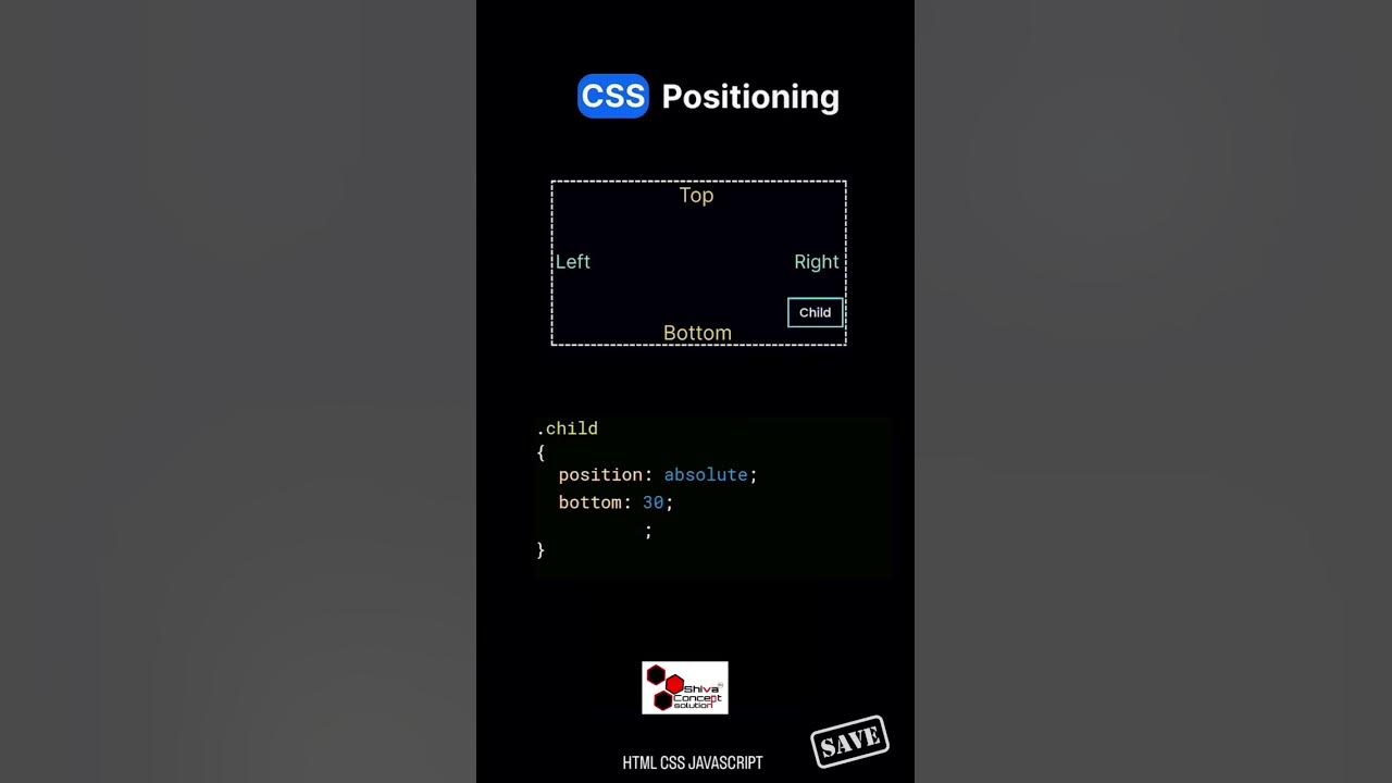 Master CSS Positioning to take control of your layouts! 💻 #css #shivaconceptsolution - YouTube