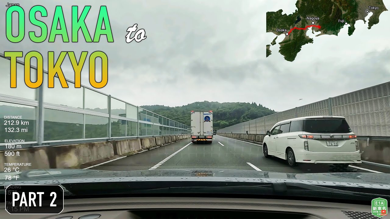 Osaka to Tokyo Real-Time Road Trip - Part 2 - YouTube
