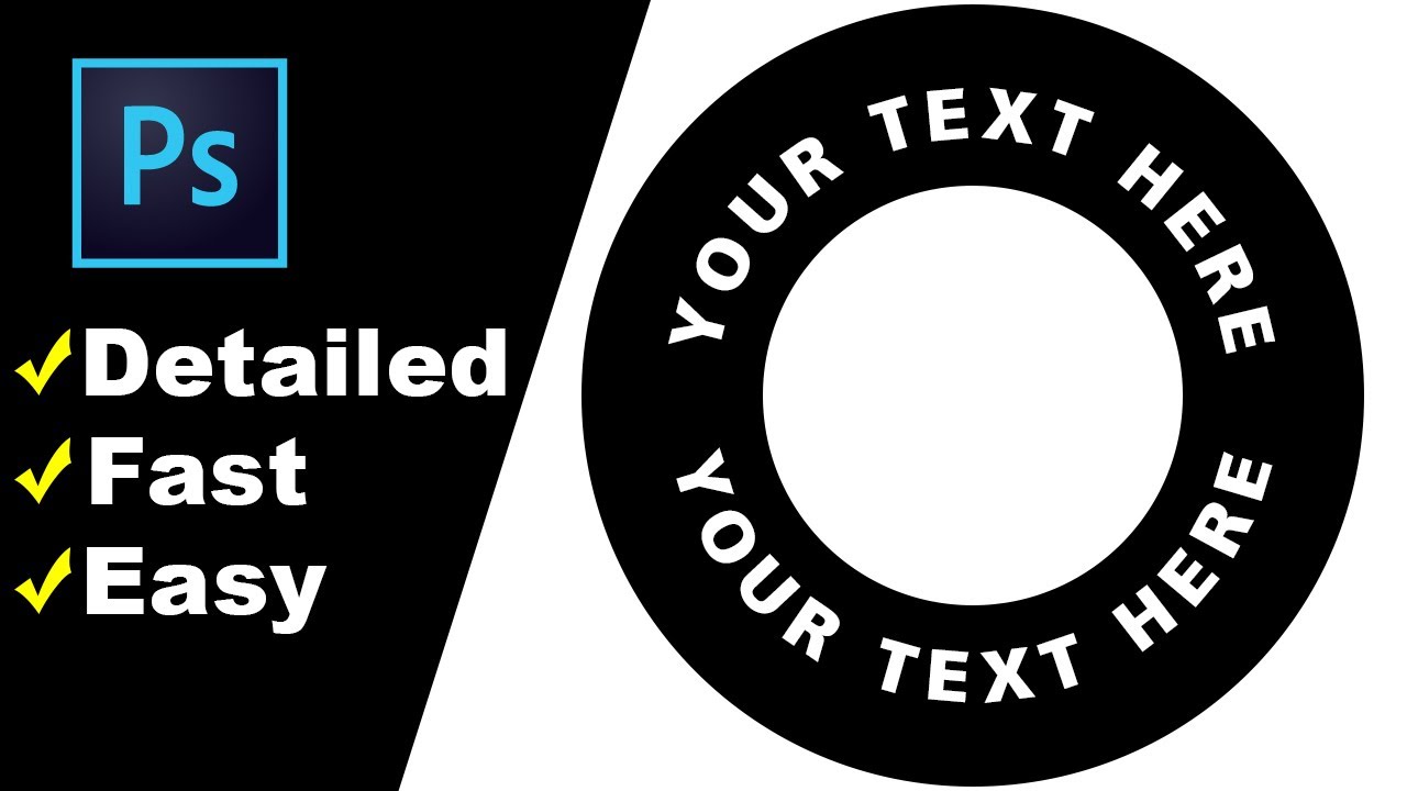 How To Type Text In A Circle In Photoshop EASY Tutorial YouTube How To Type Text In A Circle In Photoshop EASY Tutorial YouTube