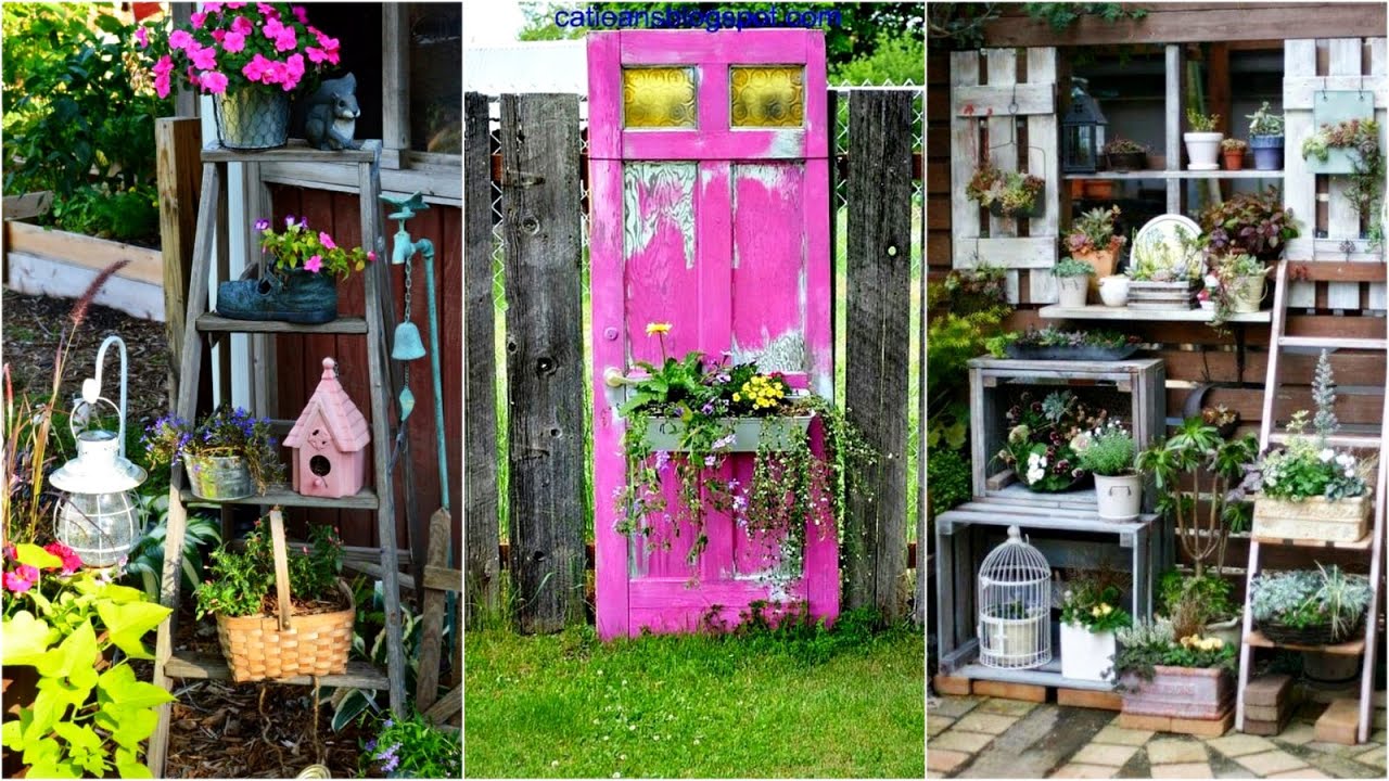 75+ Garden Decorations with Junk - YouTube