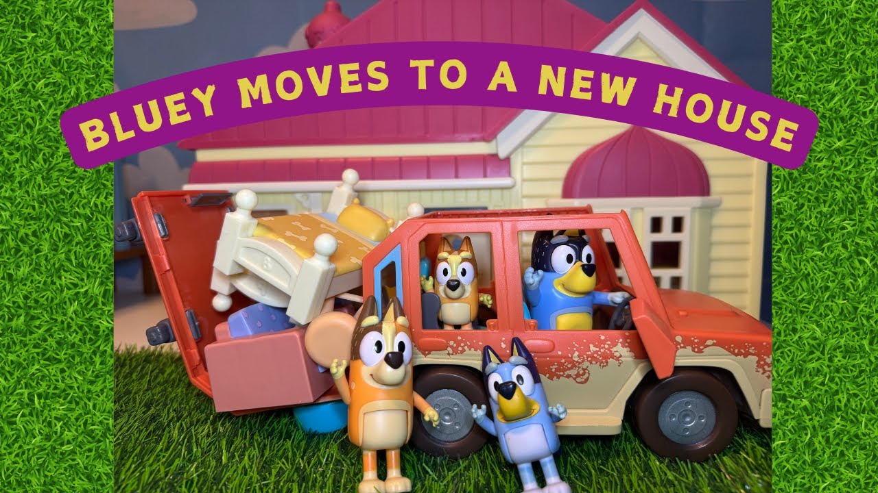 Bluey Moves to a New House with a Pool! | Bluey Family Toy Play ...