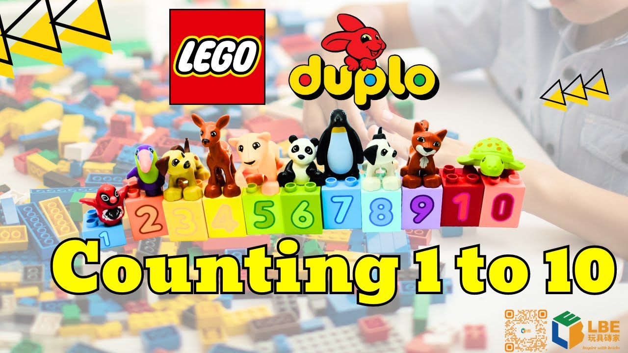 [Pre-school] Counting 1 to 10 with DUPLO animals - YouTube