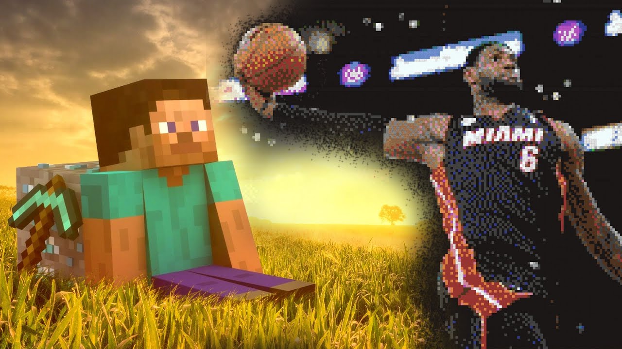 [Minecraft] LeBron James Pixel Art - YouTube