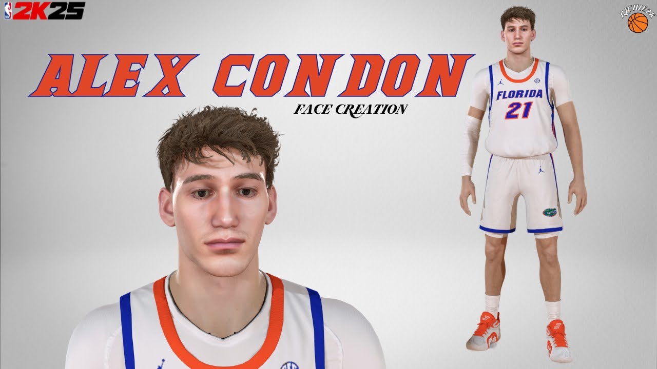 Alex Condon Face Creation in NBA 2K25 - YouTube