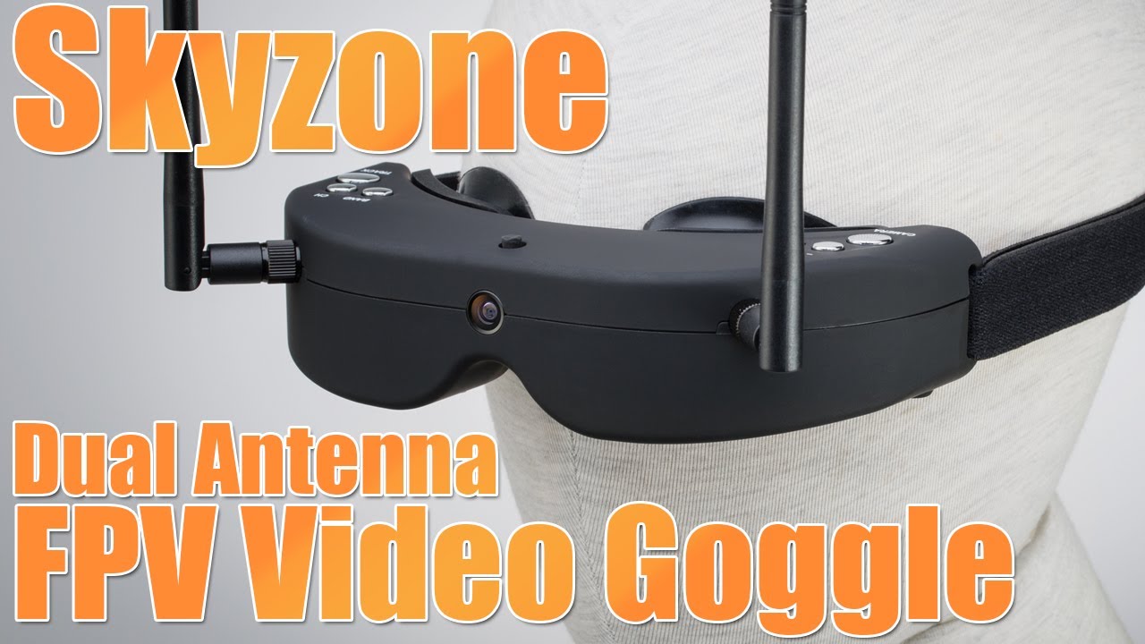 Skyzone Dual Antenna FPV Video Goggle - HeliPal.com - YouTube