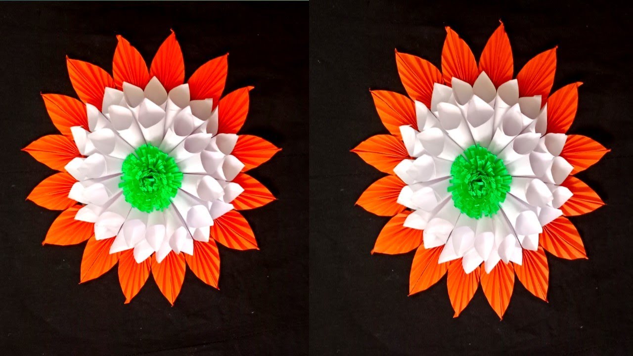 Tricolour wall hanging ideas/Indipendente crafts /paper wall hanging ...