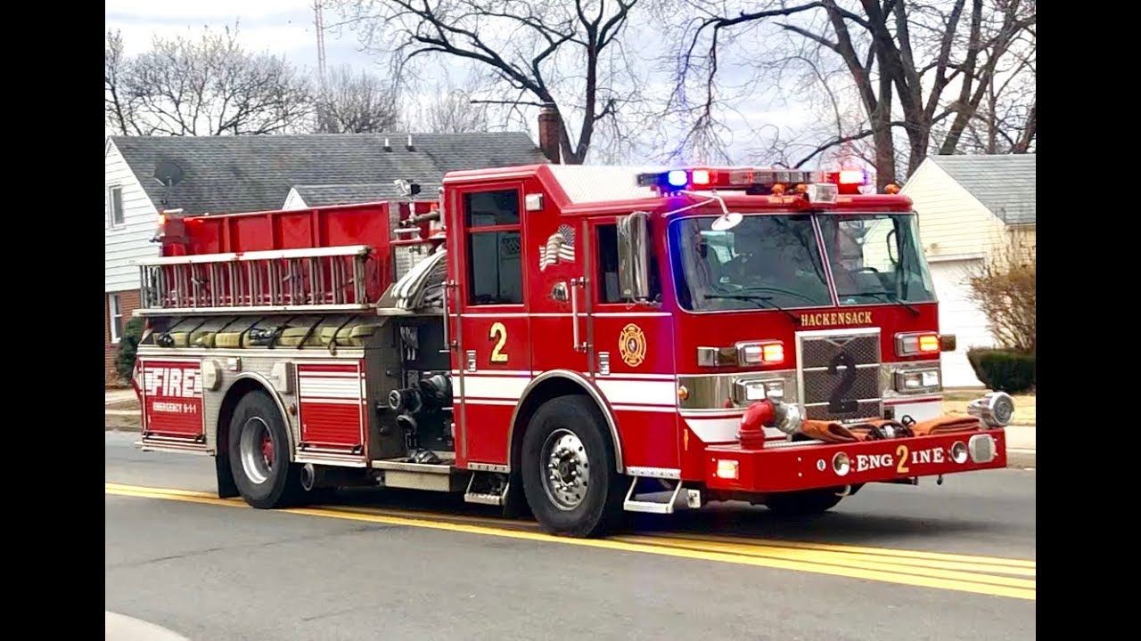 Hackensack Fire Engine 2 Responding (Q-SIREN, AIR HORN) - YouTube