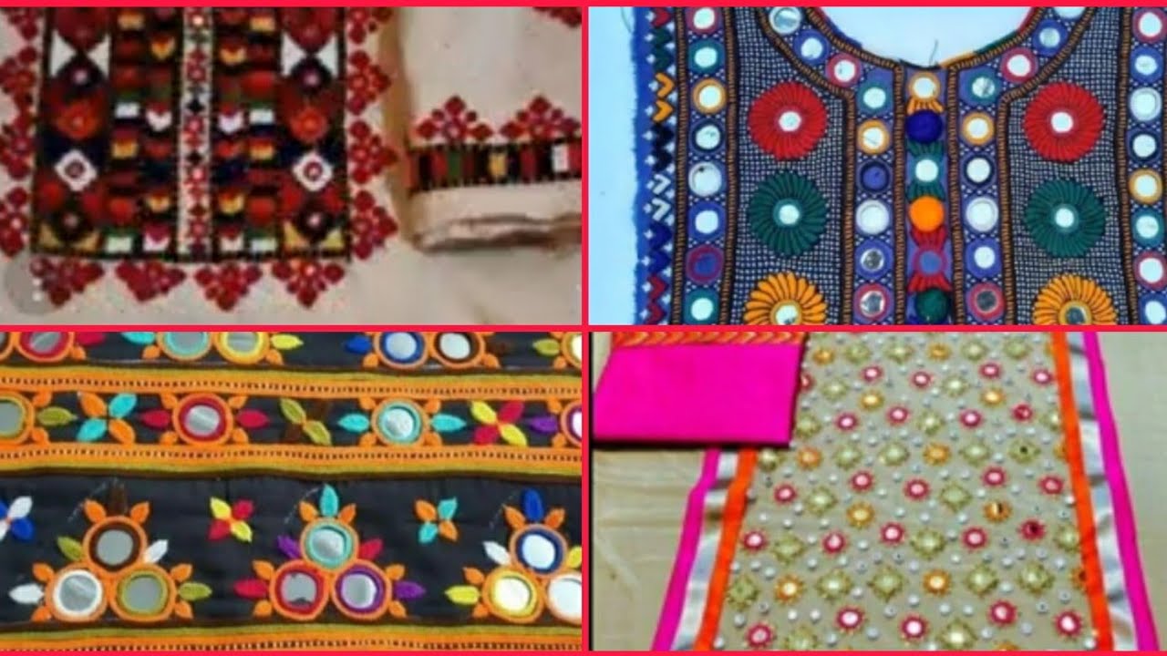 Outstanding latest mirror work with tradition sindhi hand embroidery ...