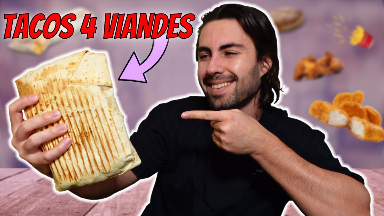 DEGUSTATION D'UN BON GROS TACOS 4 VIANDES 😋(le plus rentable des fast ...