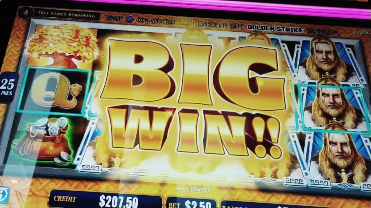20IN golden strike pokie wins 2 bonuses - YouTube