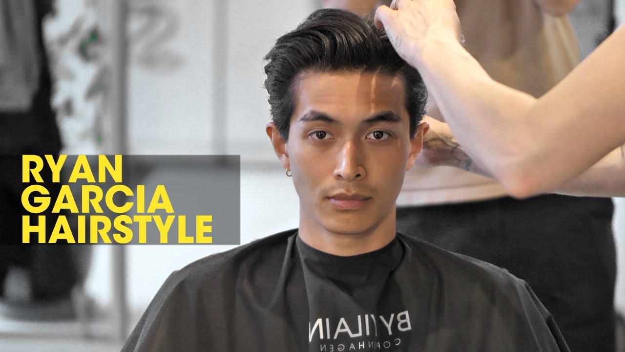 RYAN GARCIA inspired hairstyle 🥊😎 mens hair flow and parting 💈💇‍♂️ ...