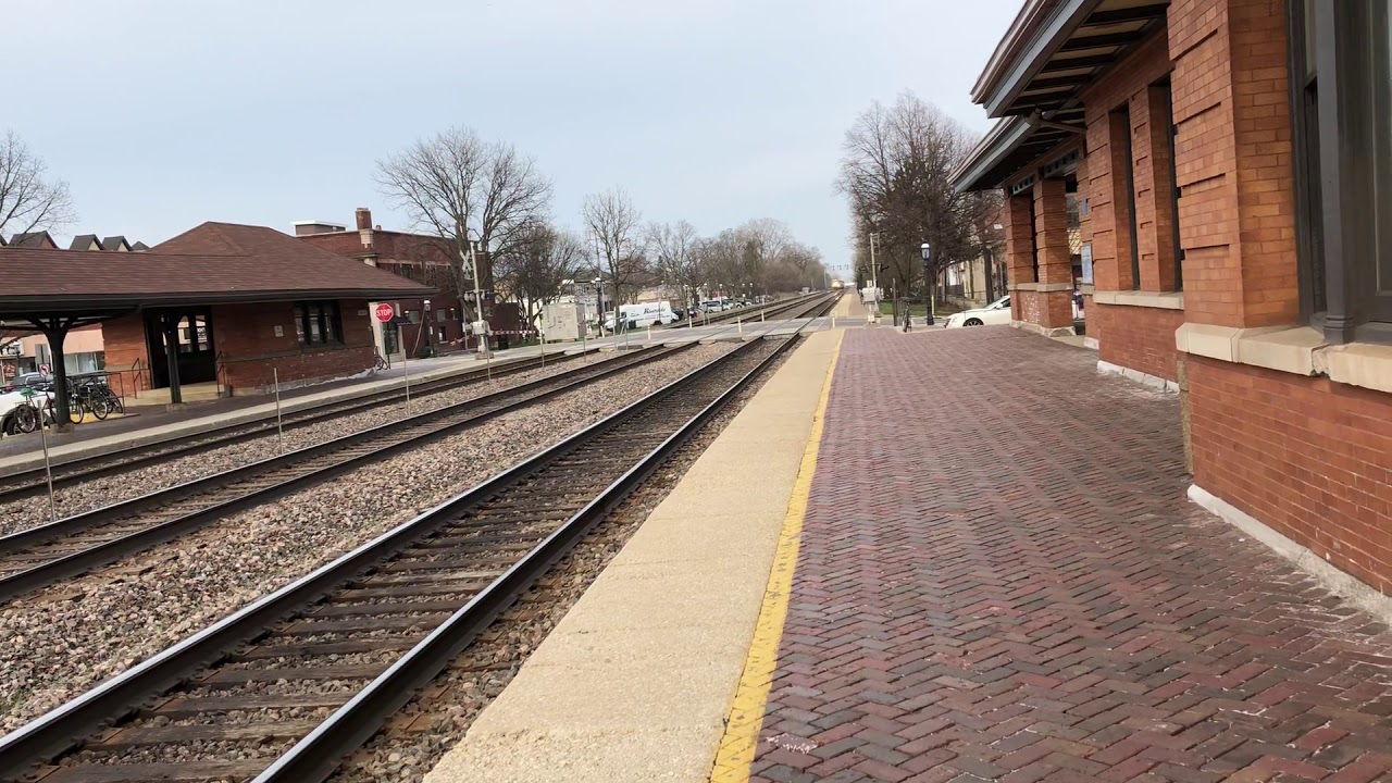 Outbound Metra 181 Express Passing Outbound Metra 213 at Riverside IL ...