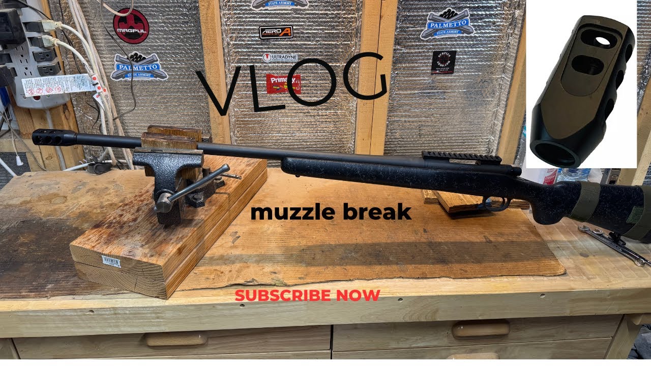 DIY adding a muzzle break my Remington 700 .308 - YouTube