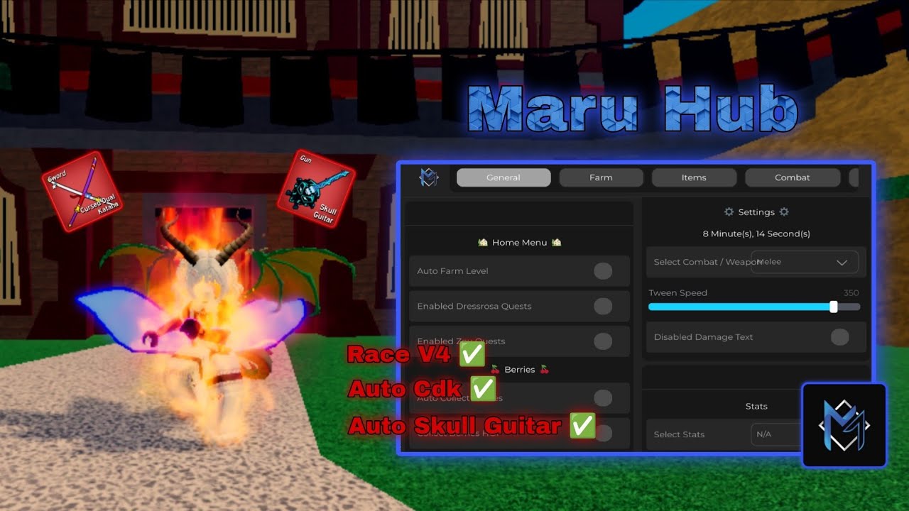 [ BEST ] Blox Fruit Script Maru Hub - / Auto Farm // Sea Event // Race ...