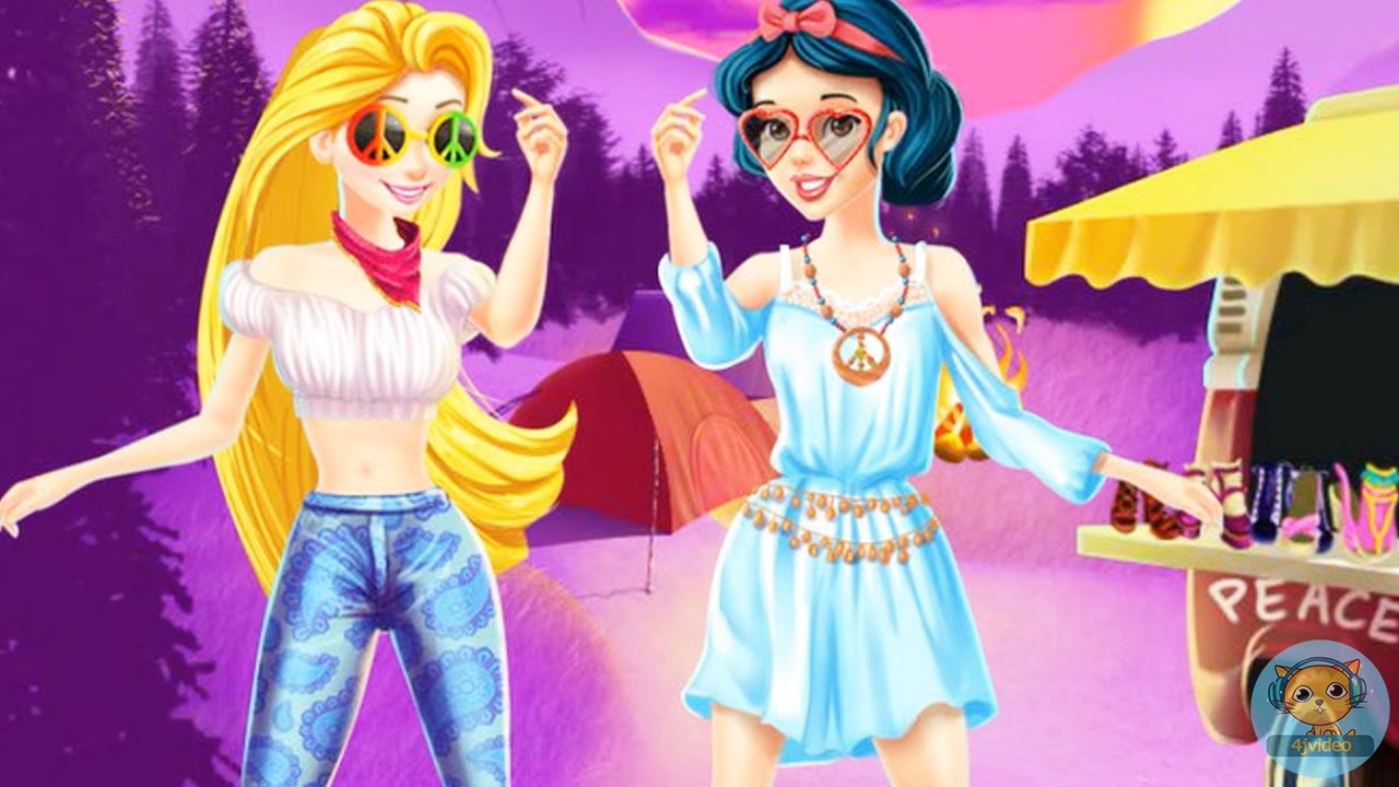 Disney Princesses Hippie Fashion - dress up game video for girls ...
