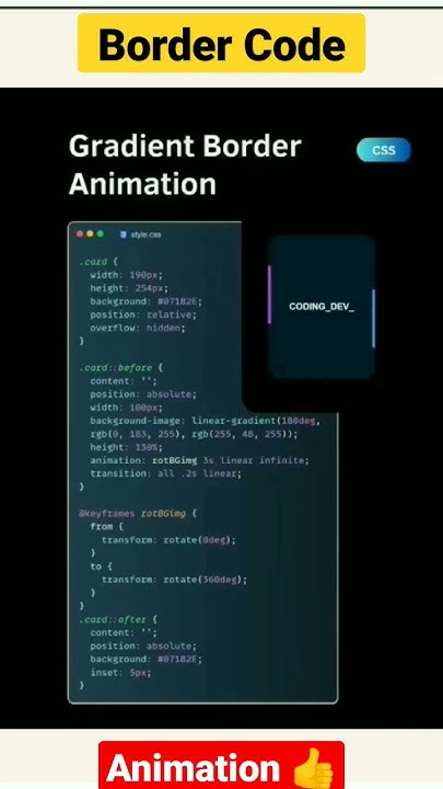 CSS Assignment | Gradient Border Animation in CSS | Tutorial For Beginners | #shorts #code - YouTube