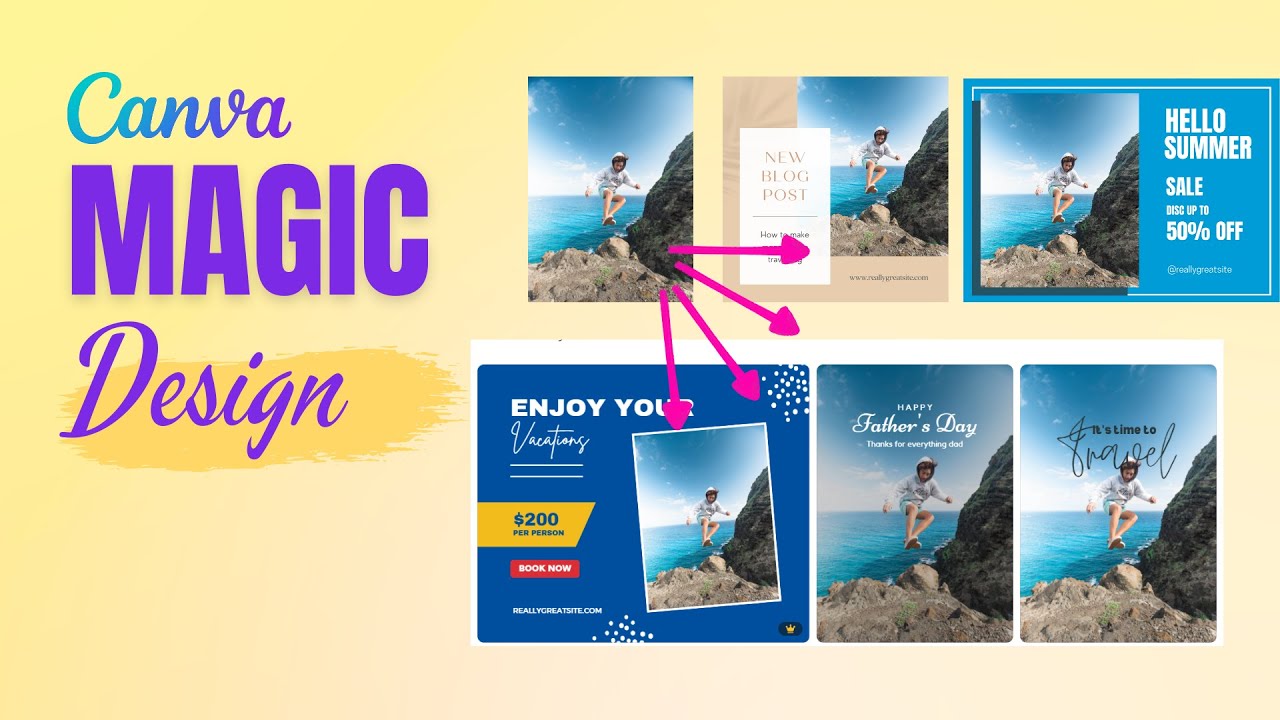 CANVA new feature - MAGIC DESIGN! Canva tutorial - YouTube