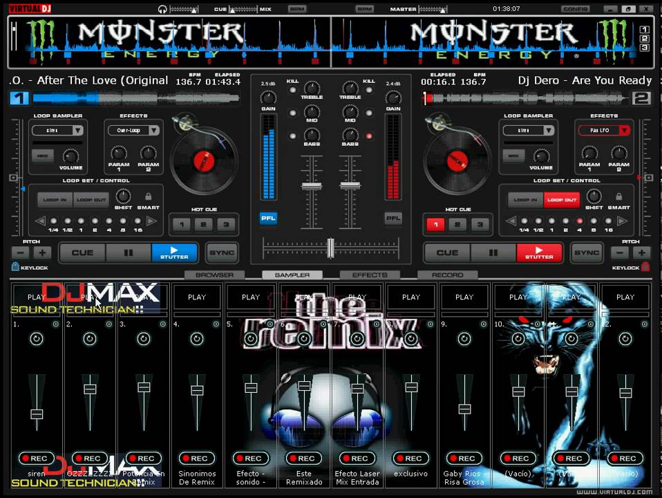 remix con virtual dj DJ MAX - YouTube