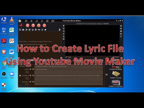 How to create lyric file (.rzlrc) using Youtube Movie Maker App? - YouTube