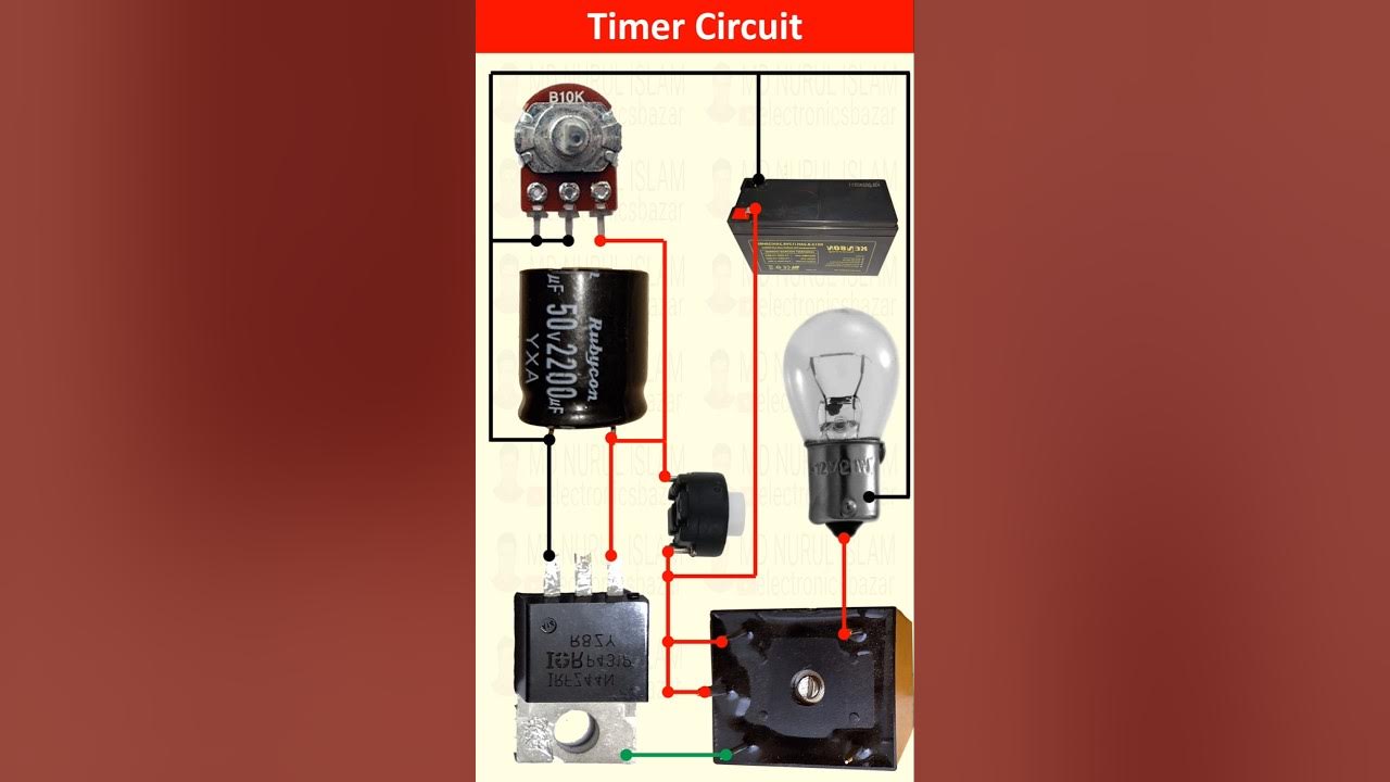 Timer Circuit || adjustable auto on off delay timer circuit || How to make a simple timer ...