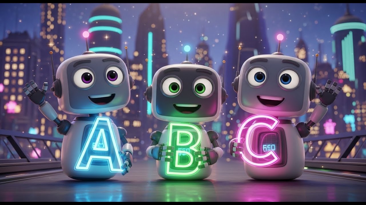 ABC with the Friendly Robots 🤖🔤 | Fun Alphabet Song for Kids | Robot ...