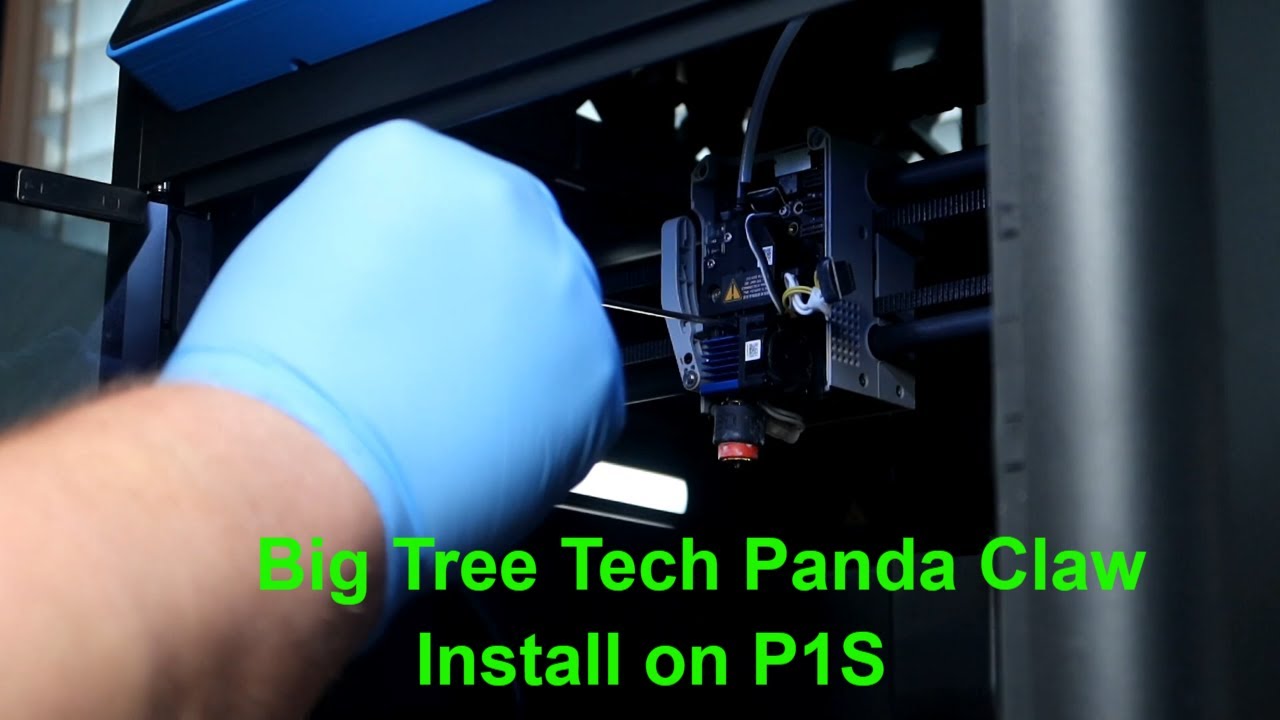 How To Install The Big Tree Tech Panda Claw On The Bambu Labs P1S - YouTube