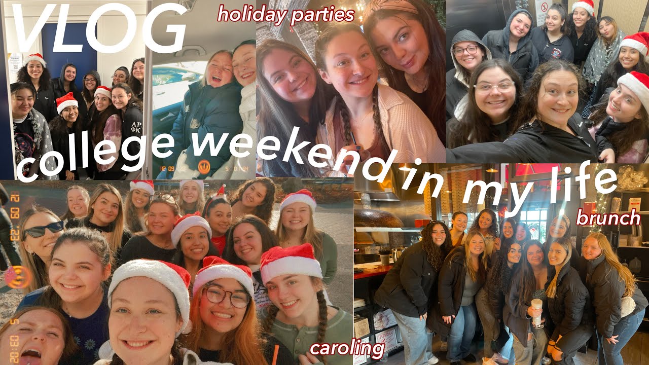 college christmas vlog: parties, caroling, & brunch ️🎄 - YouTube