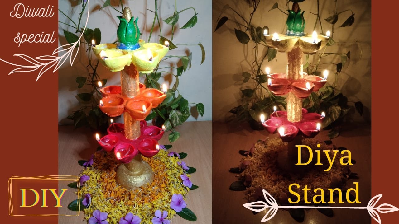 DIY Diya Stand | Diwali Special Ideas - YouTube