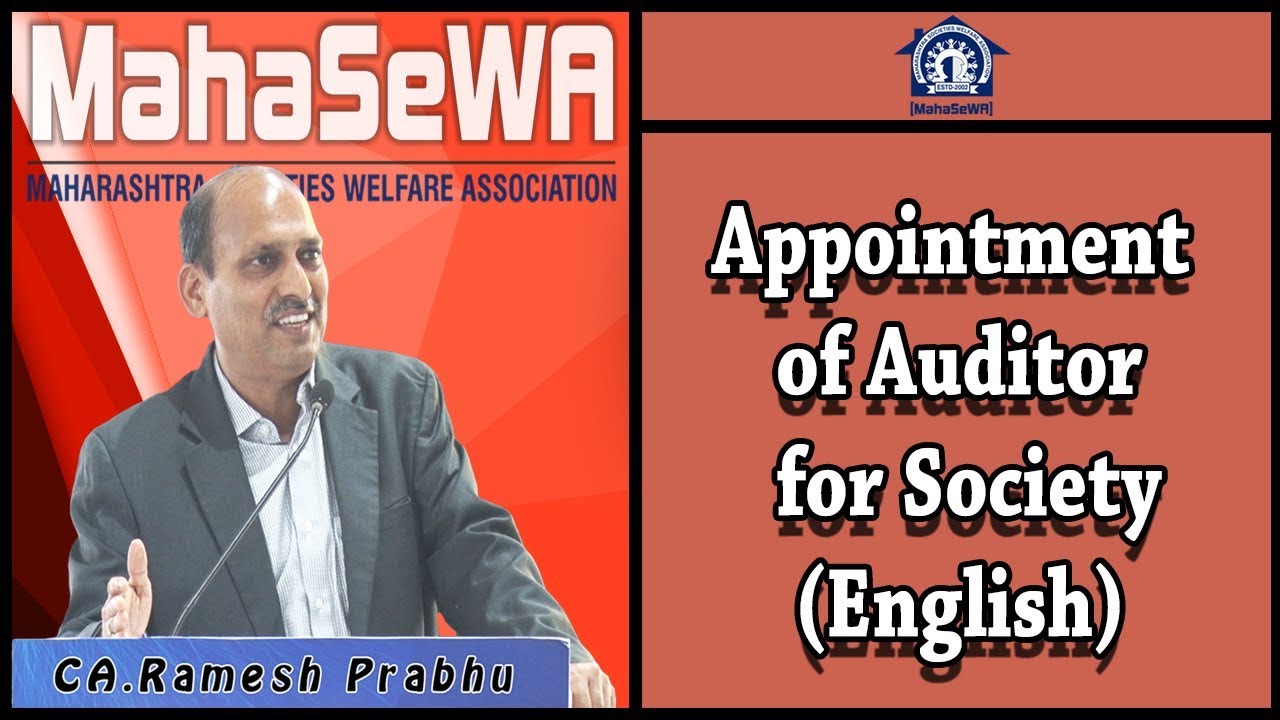 Appointment of Auditor for Society (English) || CA Ramesh Prabhu - YouTube