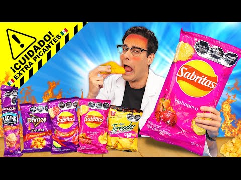 Probando las PICANTES SABRITAS HABANERO, PAPAS TOREADAS, DORITOS DINAMITA y SABRITAS FLAMIN HOT
