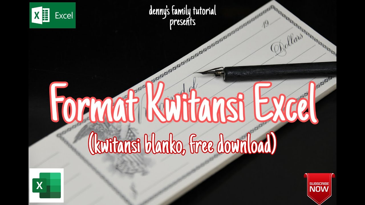 Tutorial Cara Membuat Kwitansi Blanko dengan Excel mudah,cepat, manfaat ...