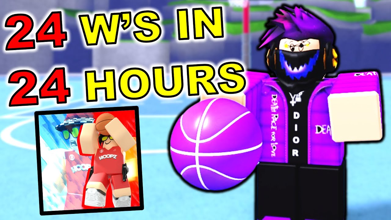 24 WINS IN 24 HOURS IN HOOPZ! (ROBLOX BASKETBALL) - YouTube