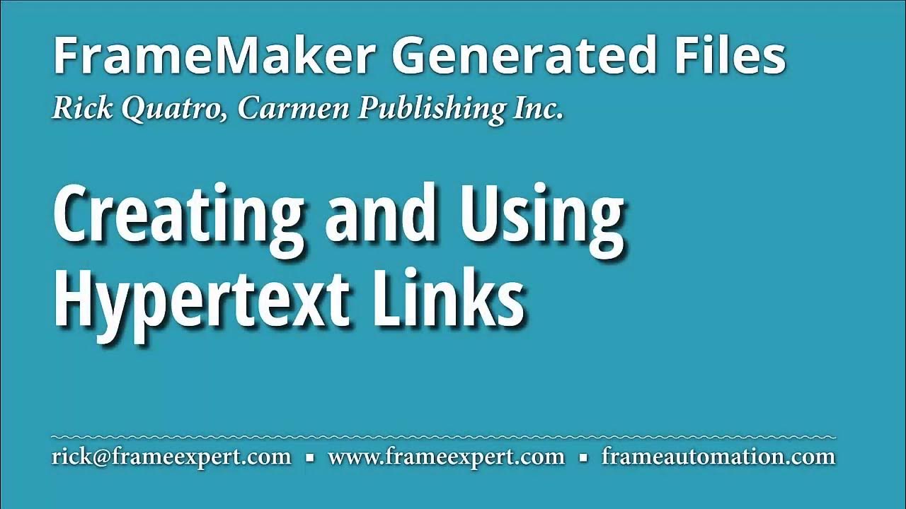 Creating and Using Hypertext Links - YouTube