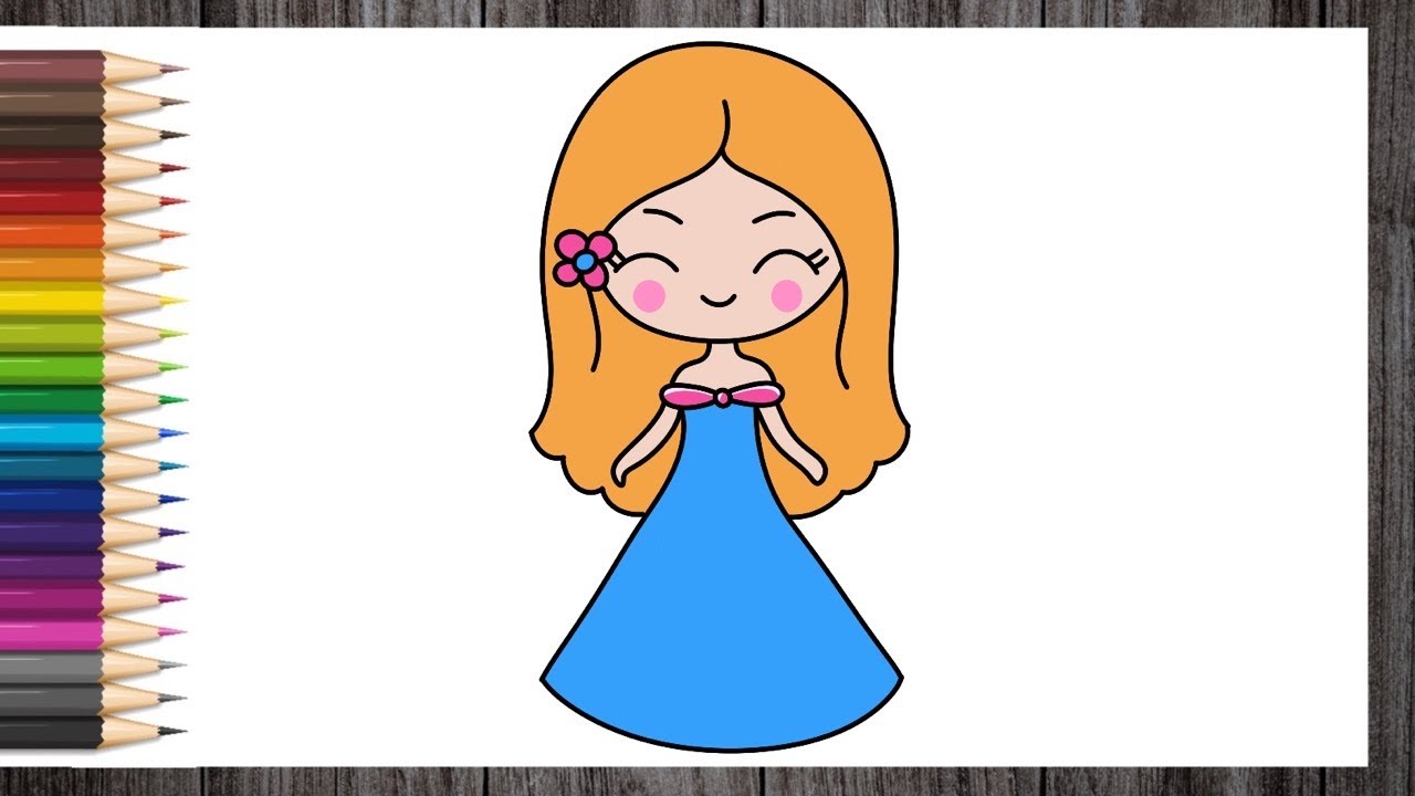 Cute Little Girl Drawing | How to Draw a Cute Little Girl Easy for Kids ...