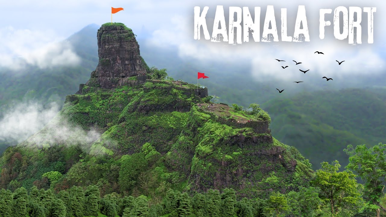 Karnala fort amazing drone shots 4k | घनदाट झाडीने वेढलेला एक महाबलाढ्य ...