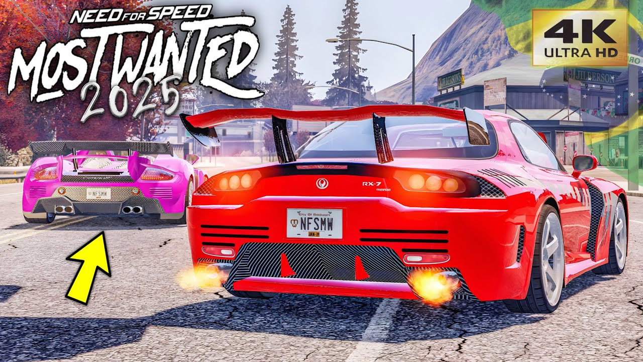 NFS MOST WANTED REMASTERED 2025 Mazda RX7 vs Carrera GT! - YouTube