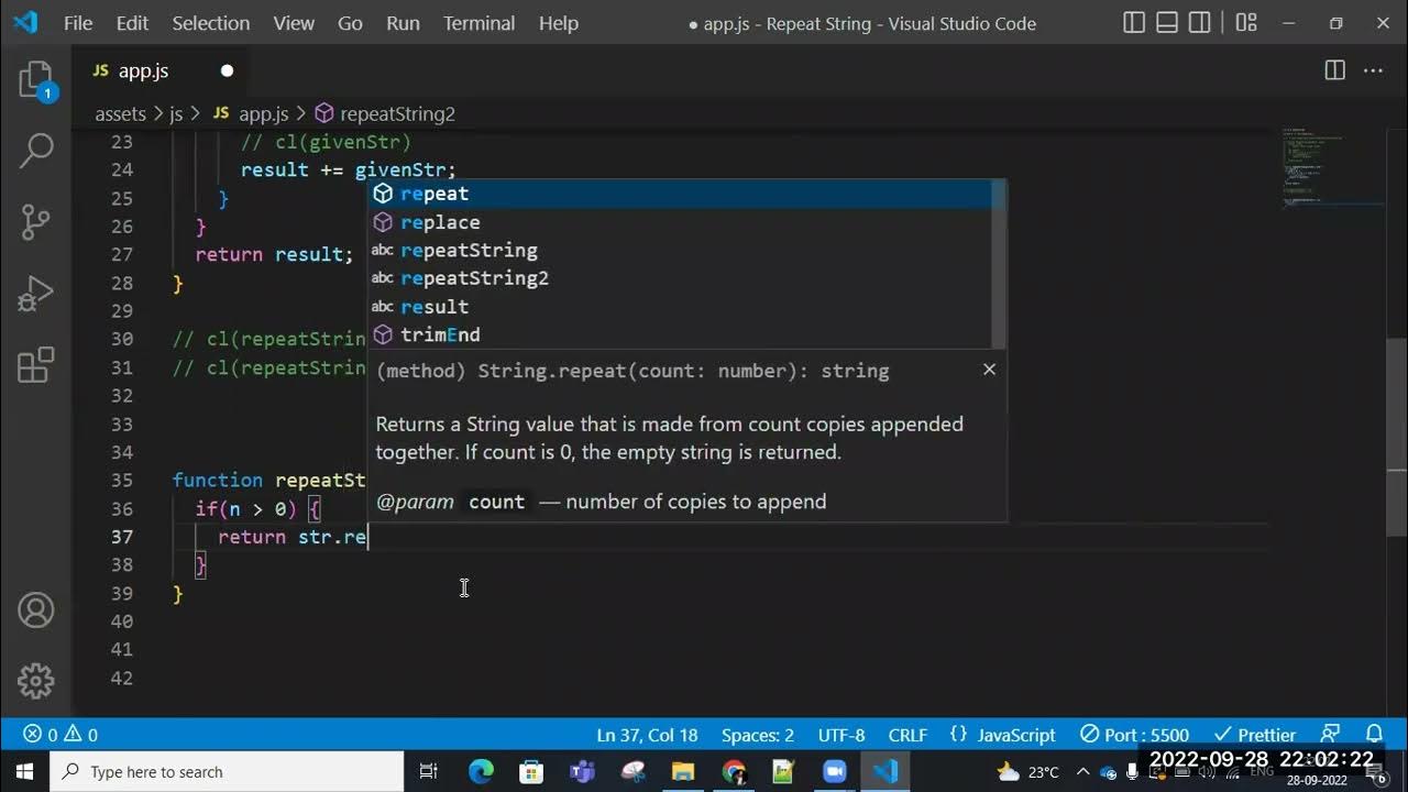 Repeat String Youtube