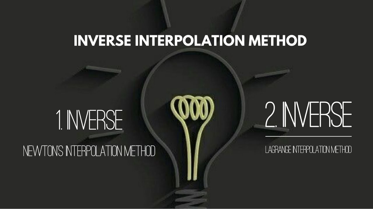 INVERSE NEWTON'S INTERPOLATION METHOD - YouTube
